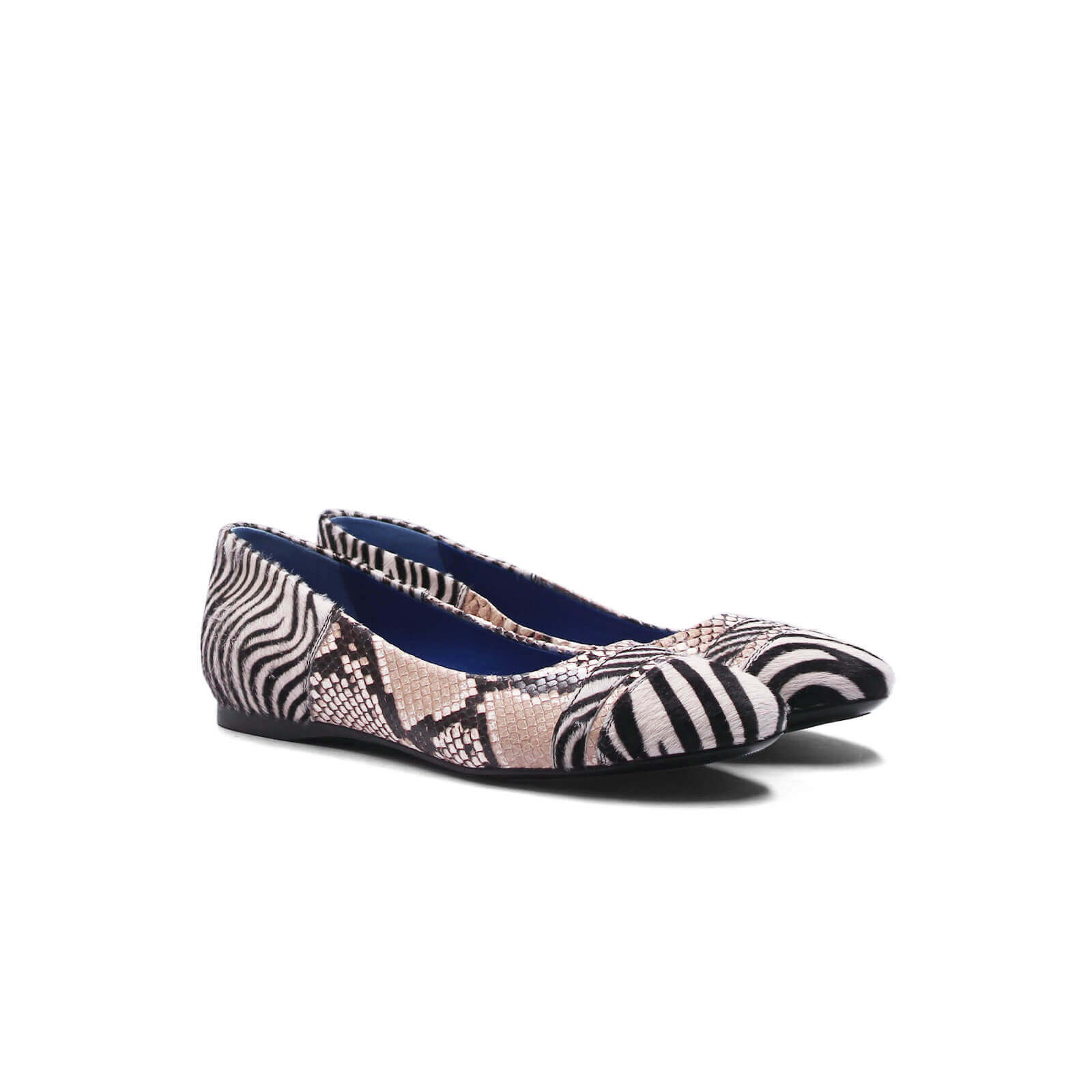Freddi Ballet Flats - Zebra Python – Gena Penn